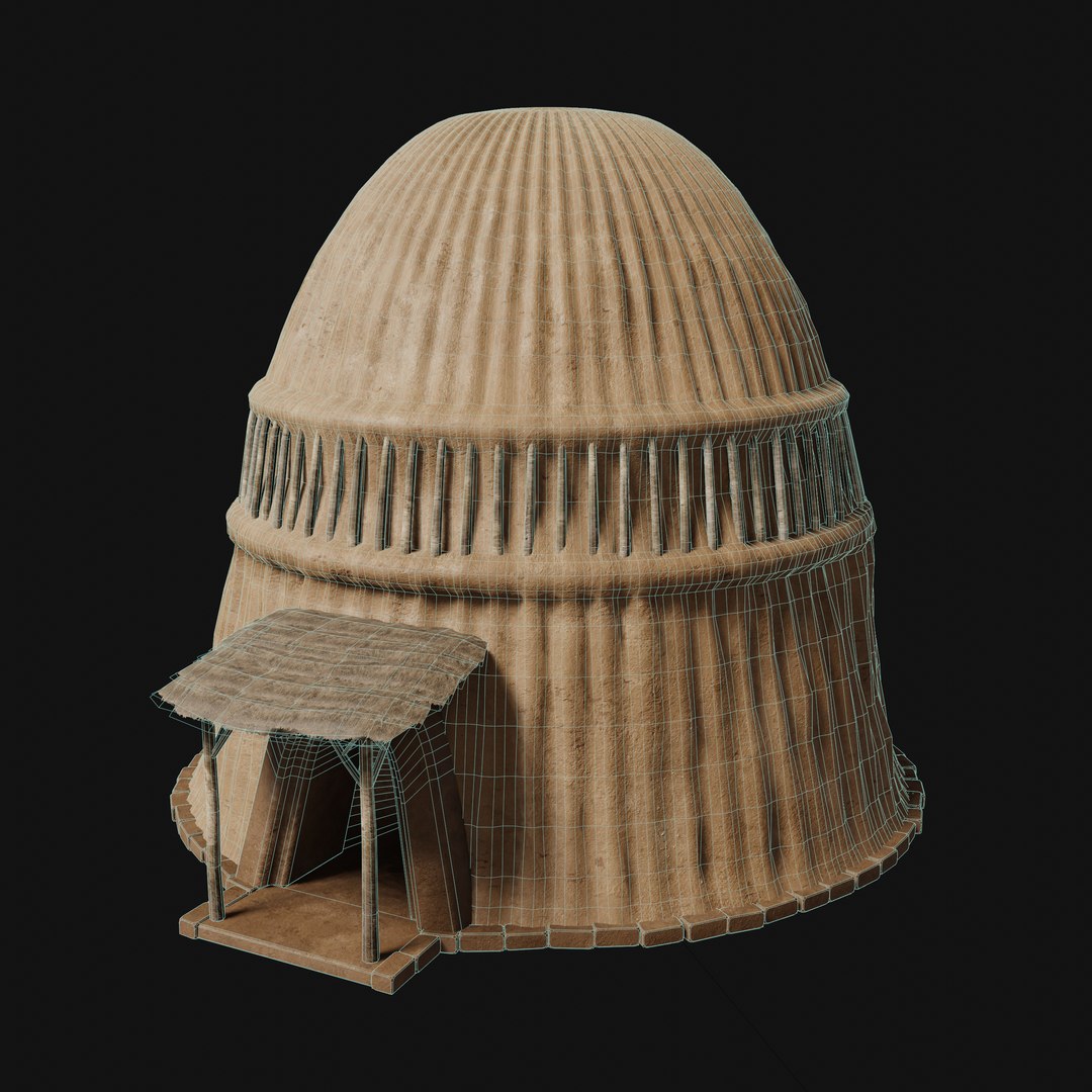 3D Model PRIMITIVE PRIMAL HUTS SHELTER HOUSE COTTAGE SETTLEMENT BUILDER ...