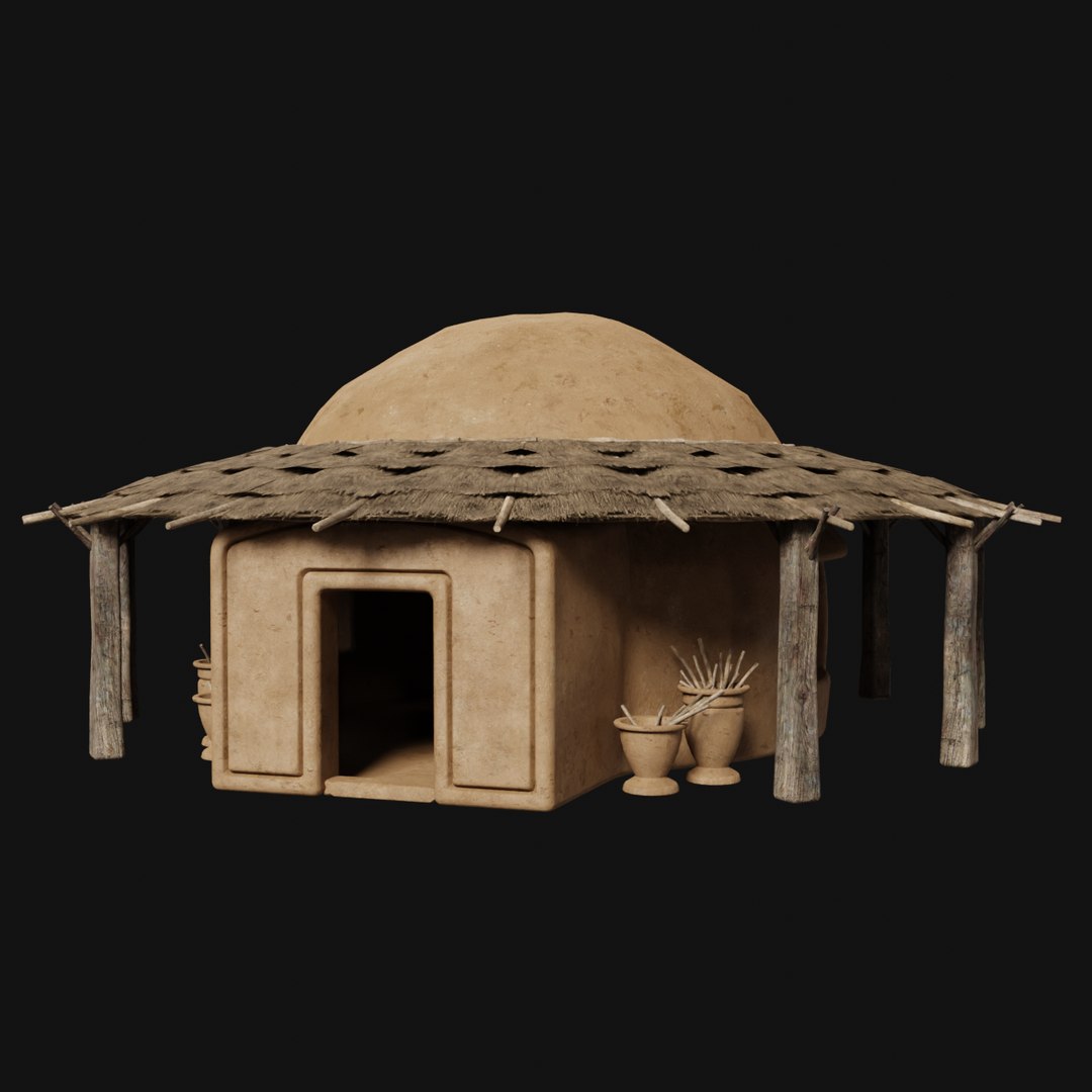 3D model PRIMITIVE PRIMAL HUTS SHELTER HOUSE COTTAGE SETTLEMENT BUILDER ...