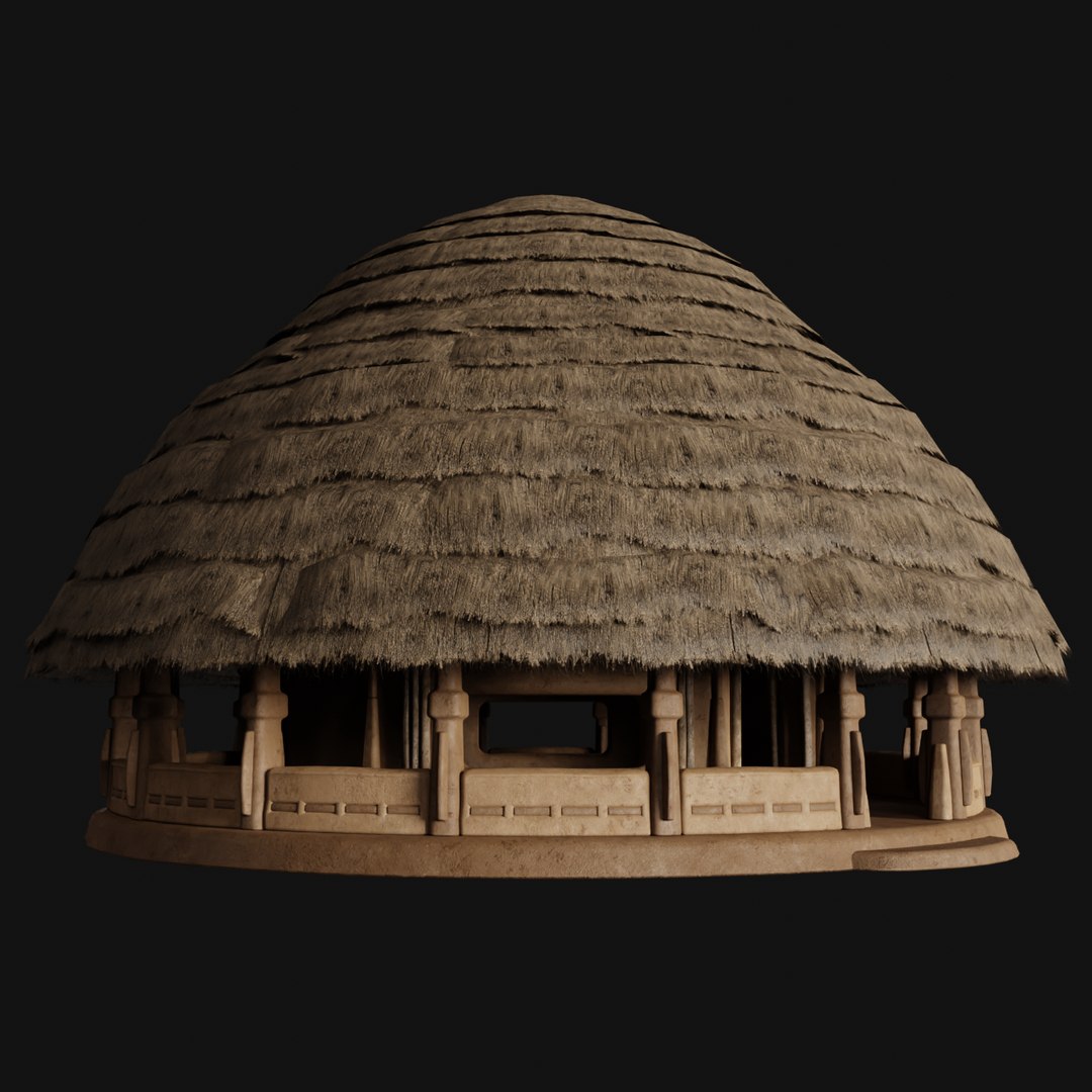 3D model PRIMITIVE PRIMAL HUTS SHELTER HOUSE COTTAGE SETTLEMENT BUILDER ...