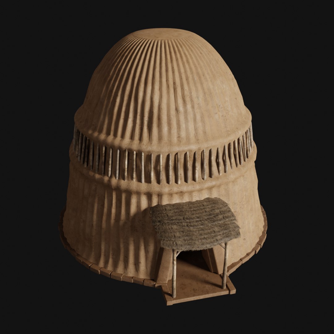 3D Model PRIMITIVE PRIMAL HUTS SHELTER HOUSE COTTAGE SETTLEMENT BUILDER ...