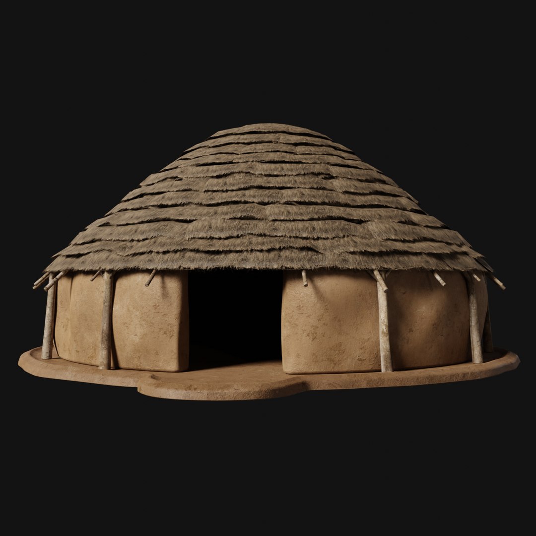 3D Model PRIMITIVE PRIMAL HUTS SHELTER HOUSE COTTAGE SETTLEMENT BUILDER ...