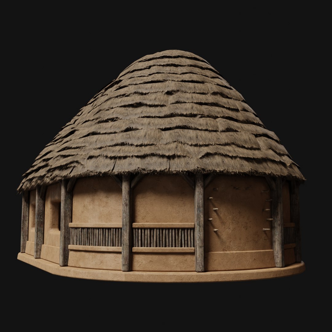 3D model PRIMITIVE PRIMAL HUTS SHELTER HOUSE COTTAGE SETTLEMENT BUILDER ...