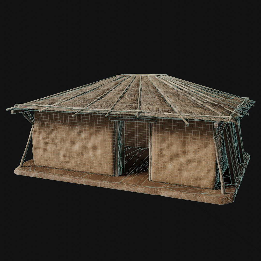 3D Model PRIMITIVE PRIMAL HUTS SHELTER HOUSE COTTAGE SETTLEMENT BUILDER ...