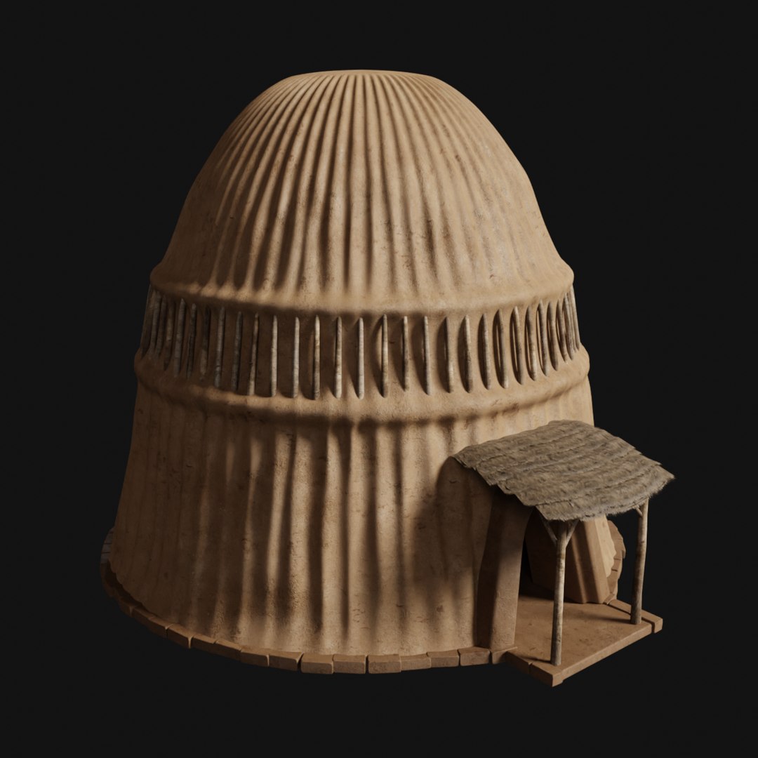 3D Model PRIMITIVE PRIMAL HUTS SHELTER HOUSE COTTAGE SETTLEMENT BUILDER ...