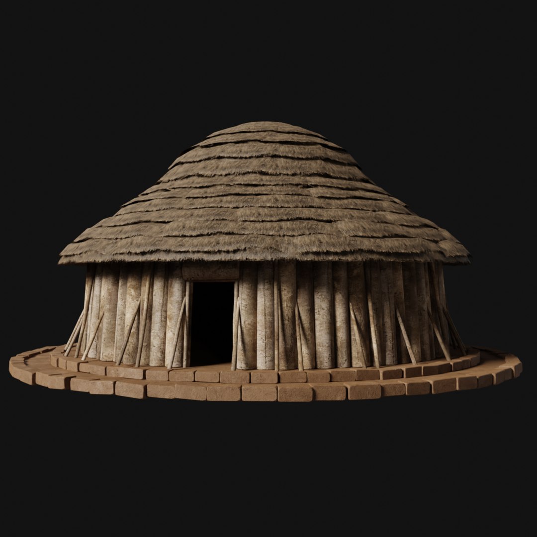 3D Model PRIMITIVE PRIMAL HUTS SHELTER HOUSE COTTAGE SETTLEMENT BUILDER ...