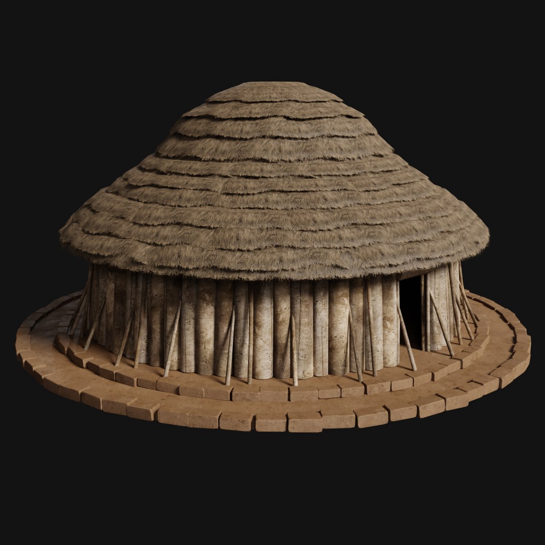 3D Model PRIMITIVE PRIMAL HUTS SHELTER HOUSE COTTAGE SETTLEMENT BUILDER ...
