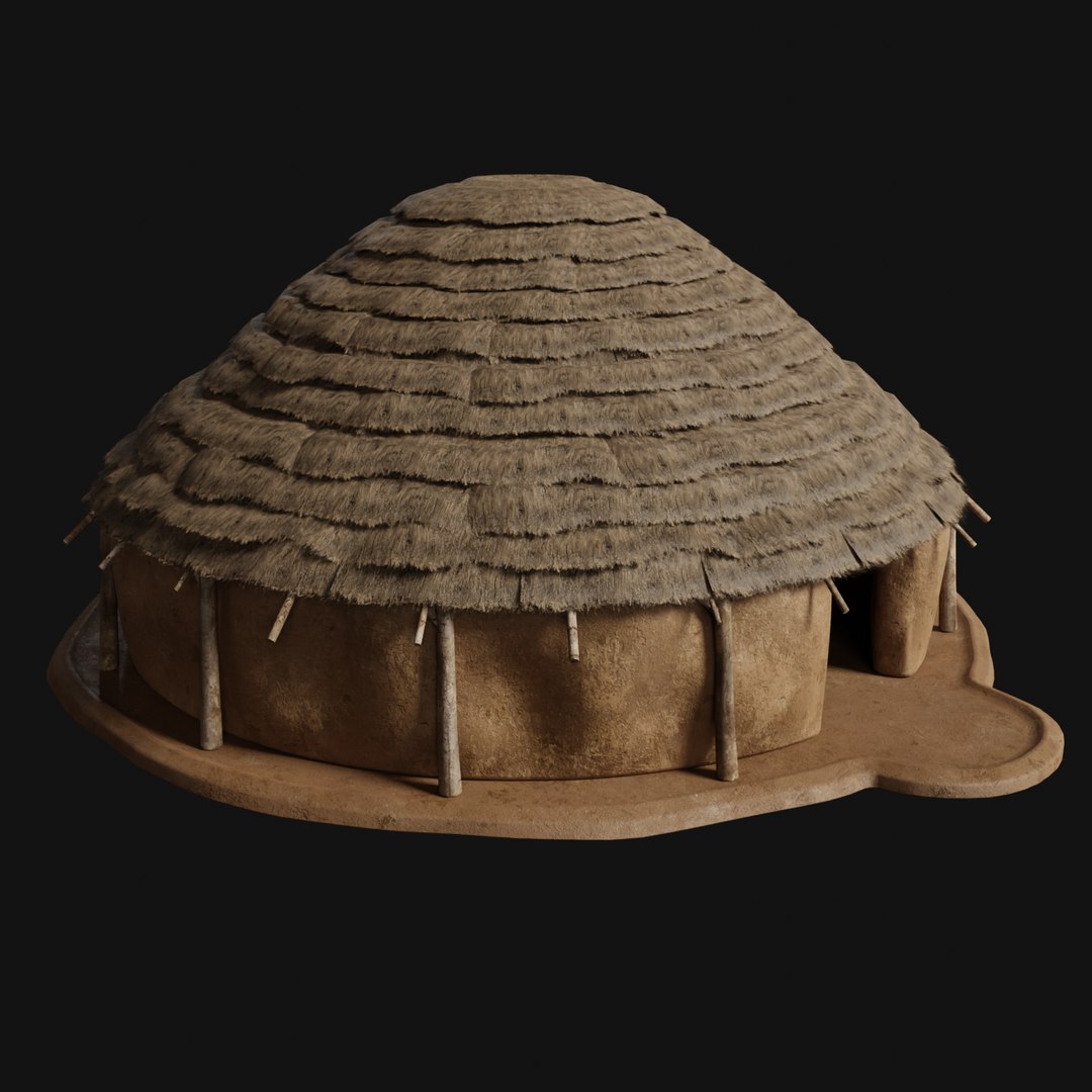 3D Model PRIMITIVE PRIMAL HUTS SHELTER HOUSE COTTAGE SETTLEMENT BUILDER ...