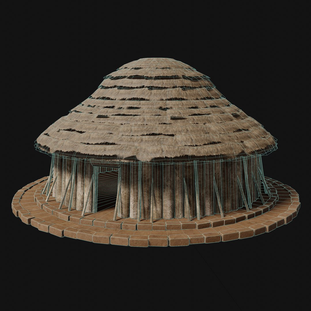 3D Model PRIMITIVE PRIMAL HUTS SHELTER HOUSE COTTAGE SETTLEMENT BUILDER ...