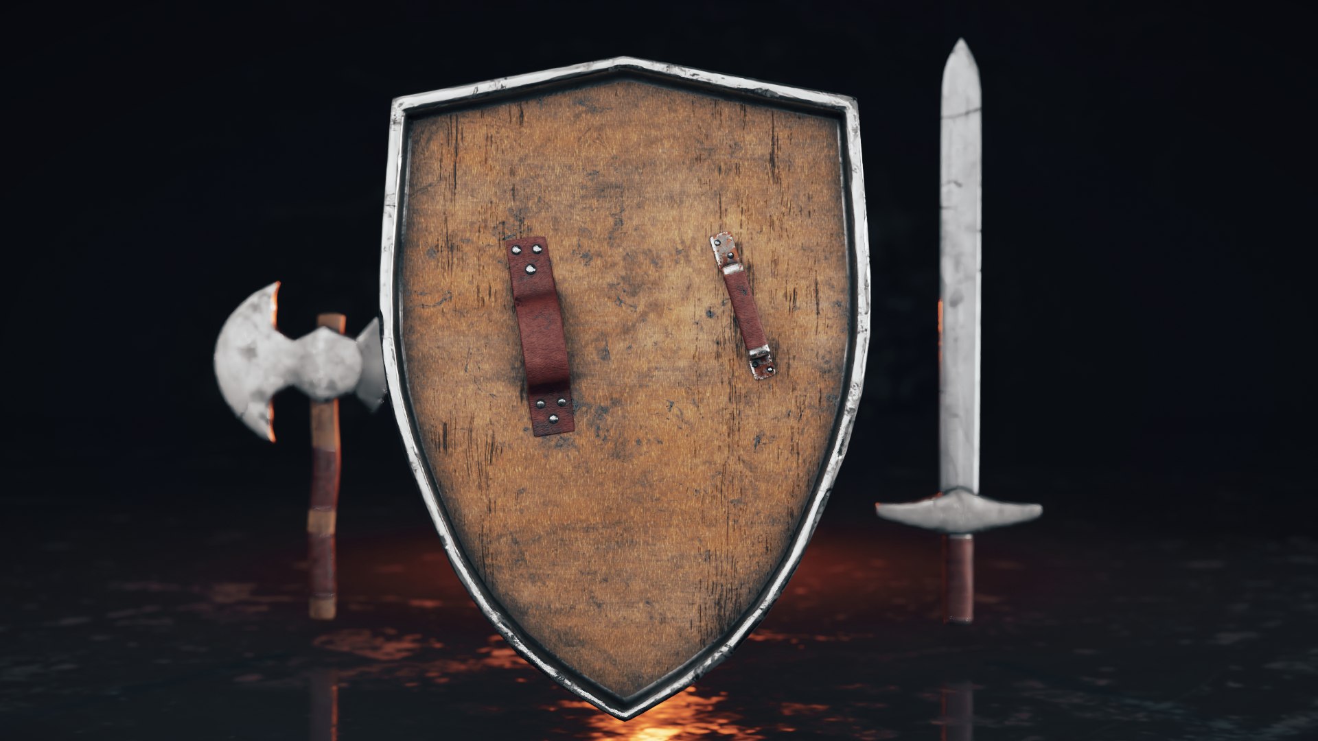 Set Weapon Shield 3D Model - TurboSquid 1475596