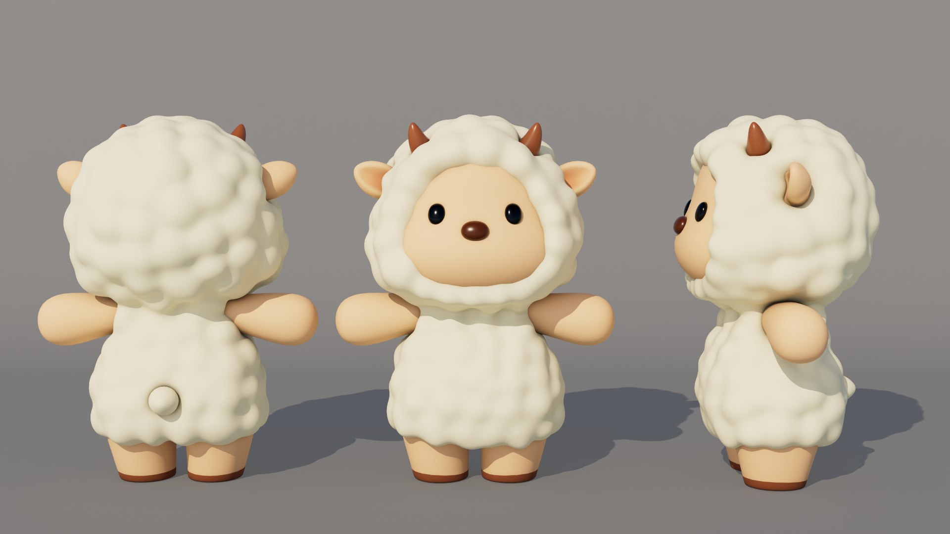 Rigged Cartoon Sheep Model - TurboSquid 2185219