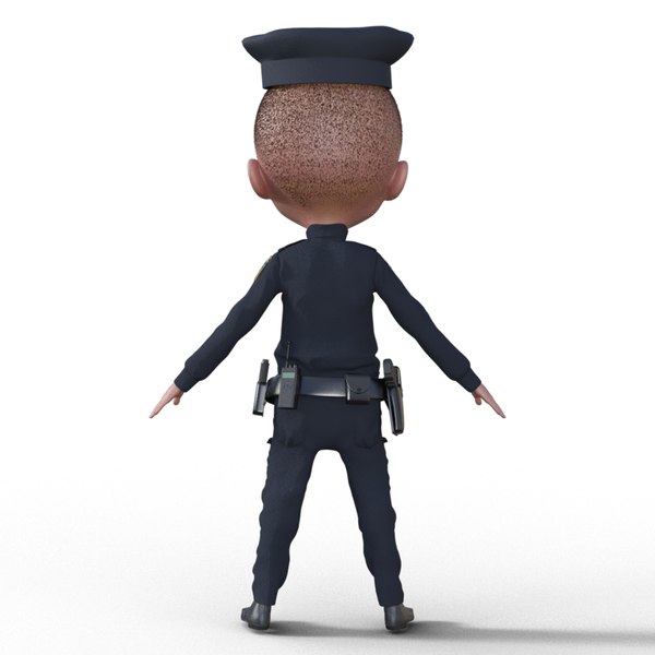 3D Cartoon Police Man model - TurboSquid 1921108