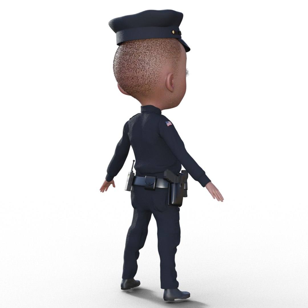 3D Cartoon Police Man Model - TurboSquid 1921108