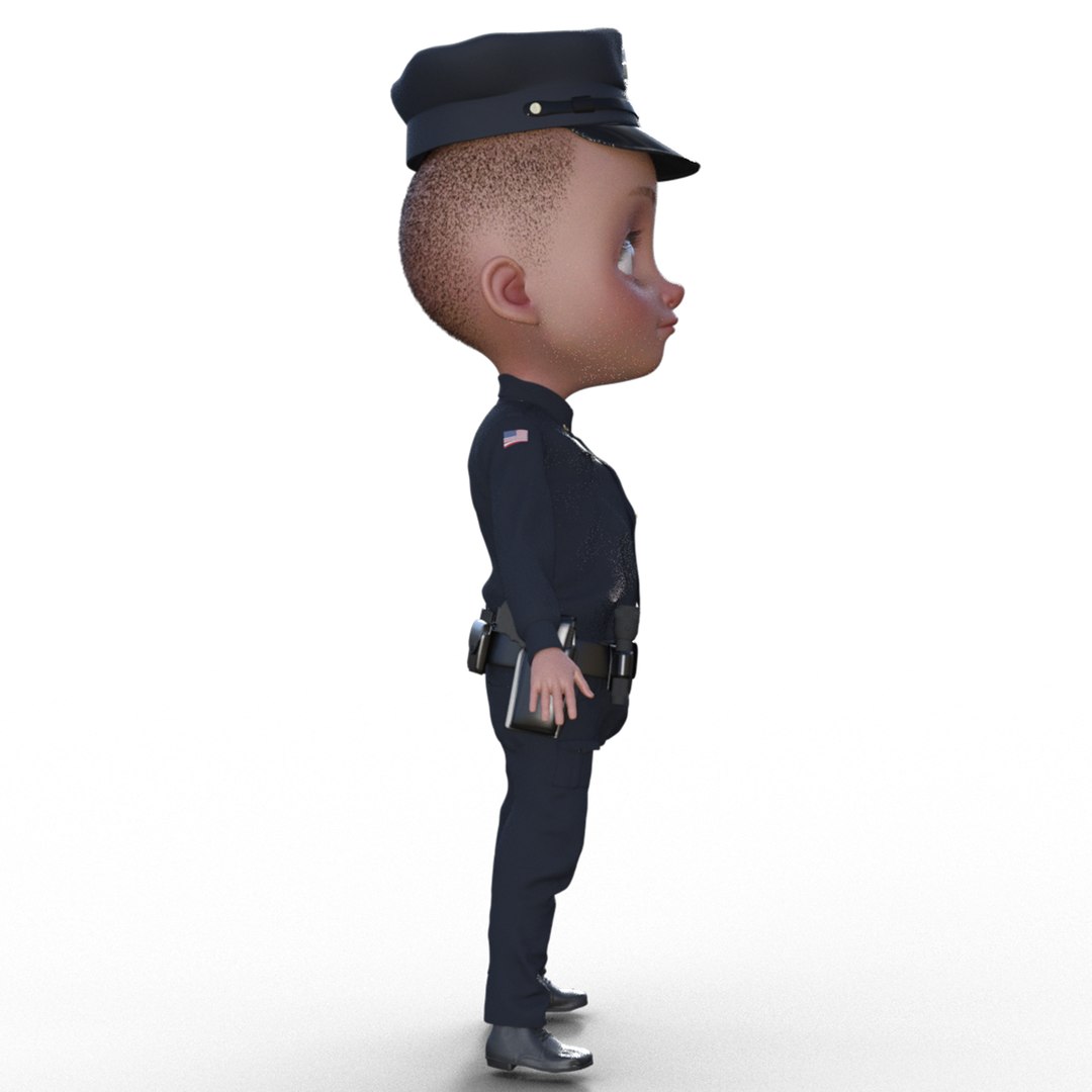 3D Cartoon Police Man Model - TurboSquid 1921108