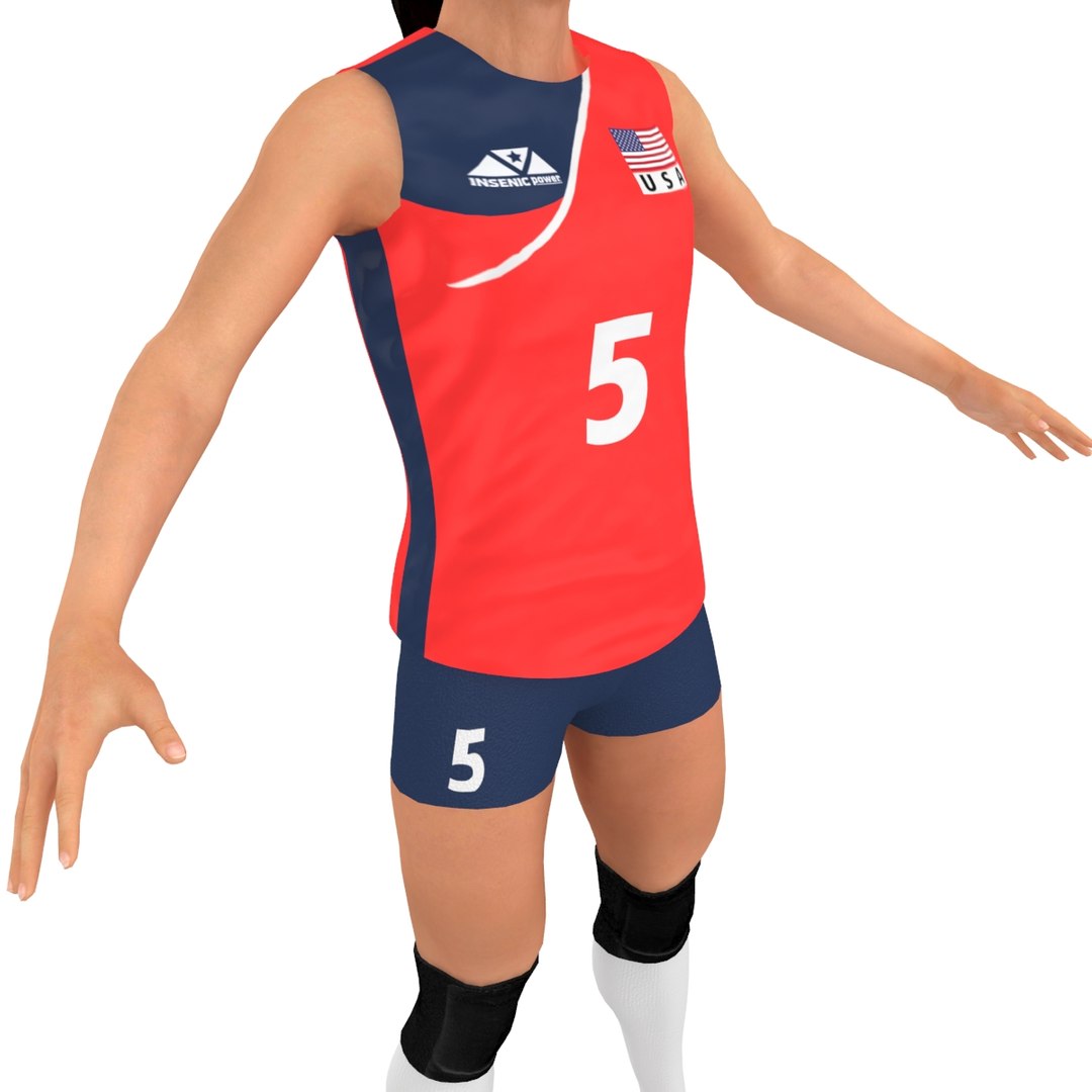 3D Model Female Volleyball Player Ball - TurboSquid 1307822