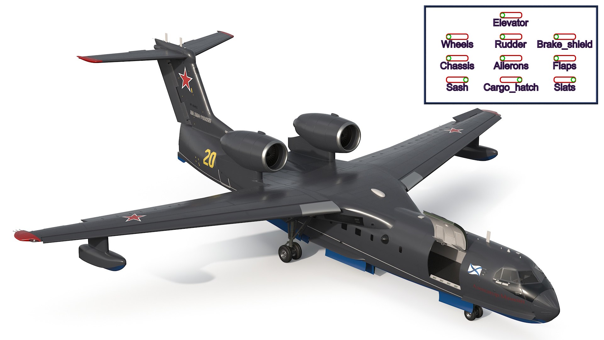 Be 200 Amphibious Aircraft Rigged 3D - TurboSquid 2278925