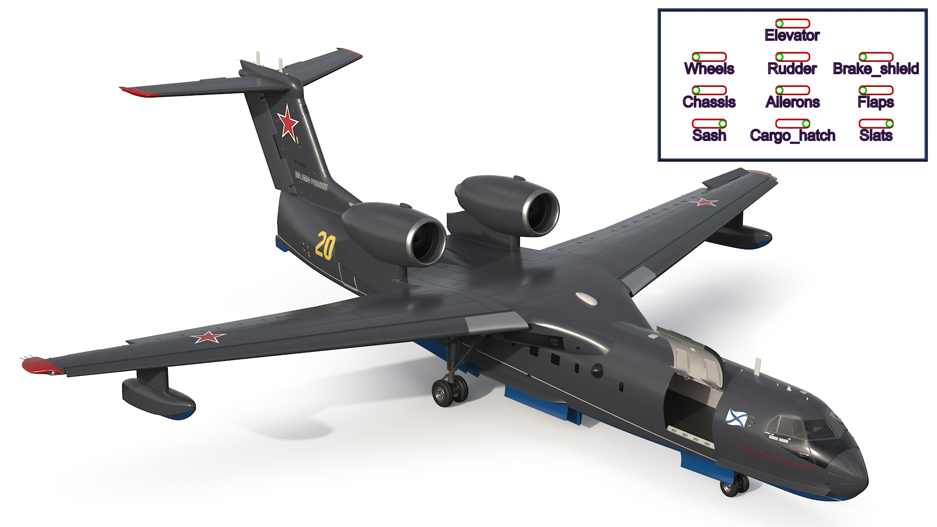 Be 200 Amphibious Aircraft Rigged 3D - TurboSquid 2278925