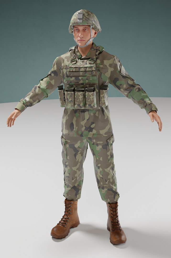 3D Us Soldier ACU Model - TurboSquid 1958305