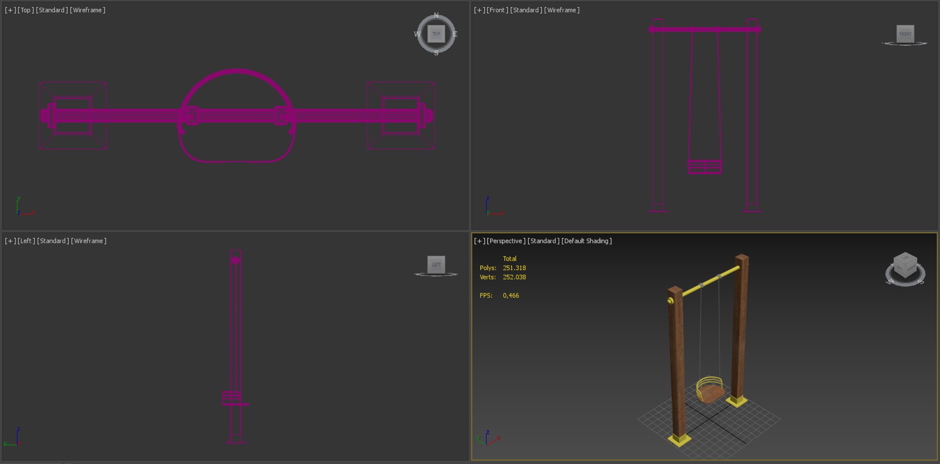 Wooden Swing 3D Model - TurboSquid 2160740