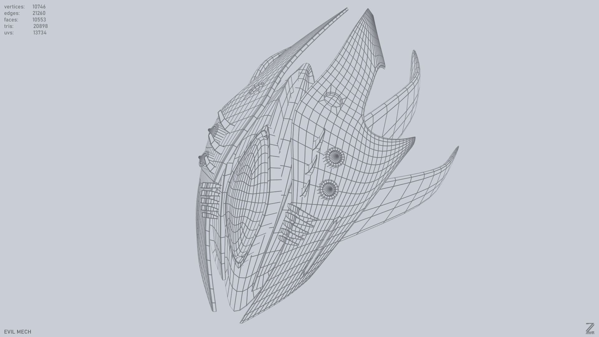 Evil Mech Model - TurboSquid 2386025