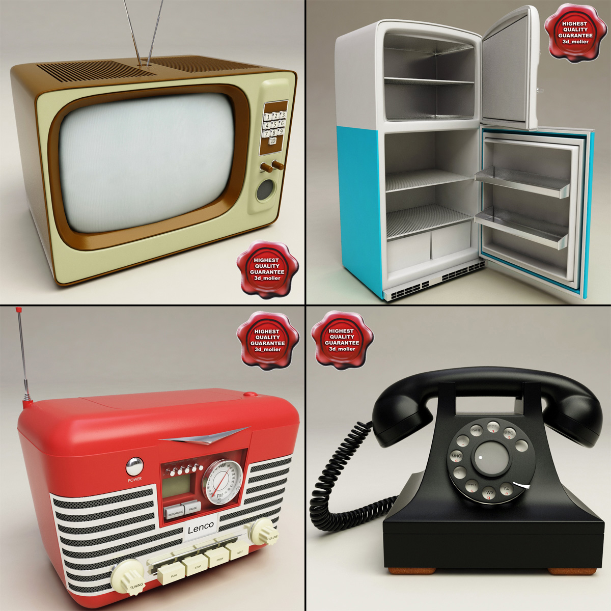 3d retro electronics