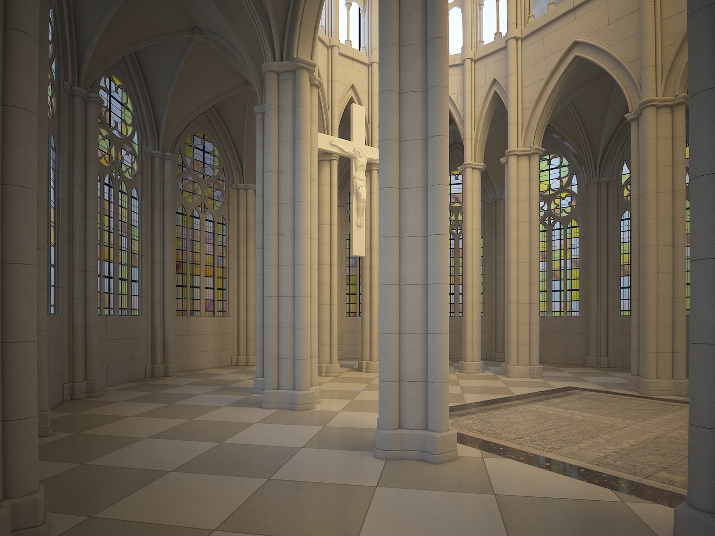 Church Interior 03 3D Model - TurboSquid 1953854