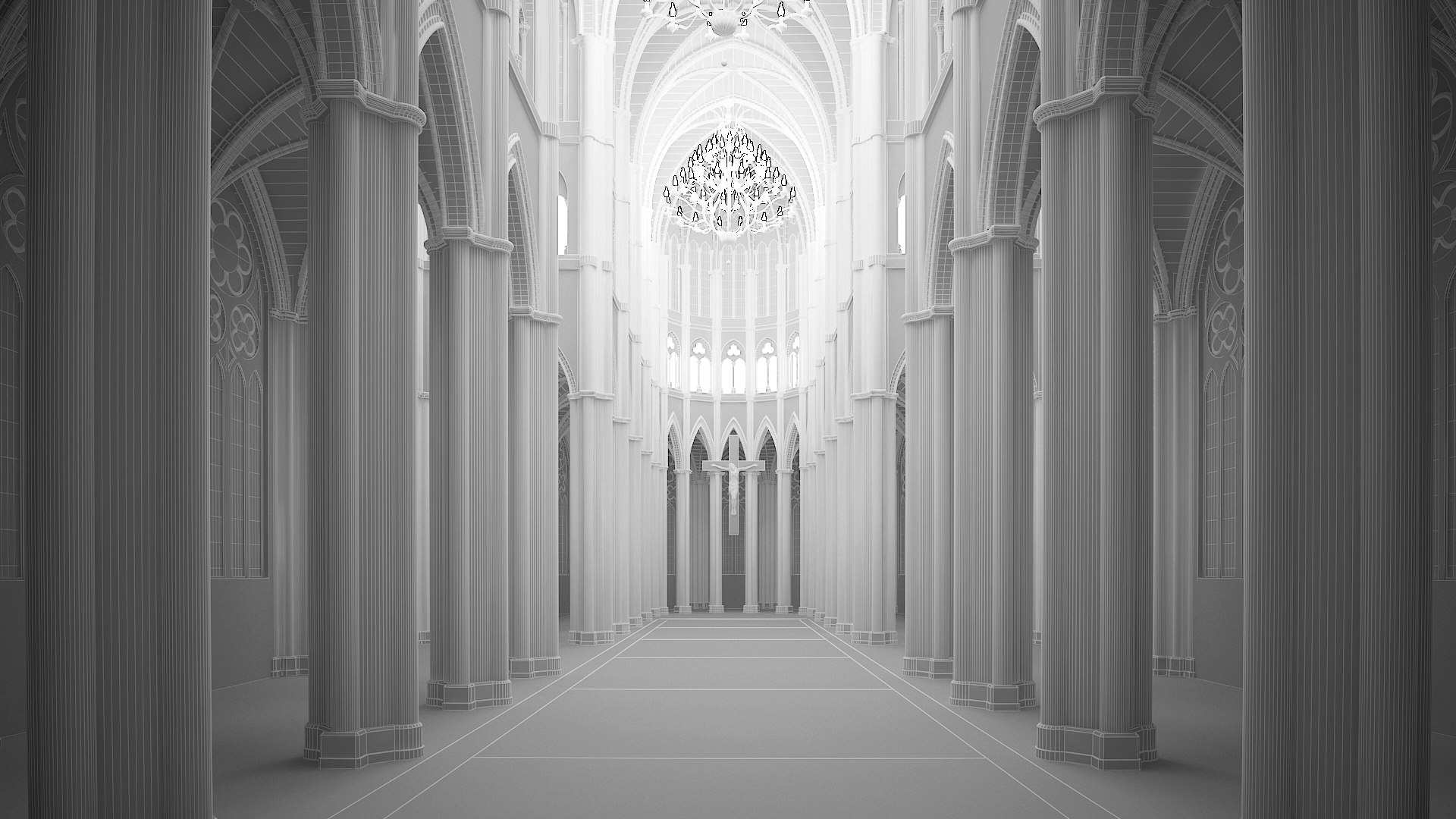 Church Interior 03 3D Model - TurboSquid 1953854