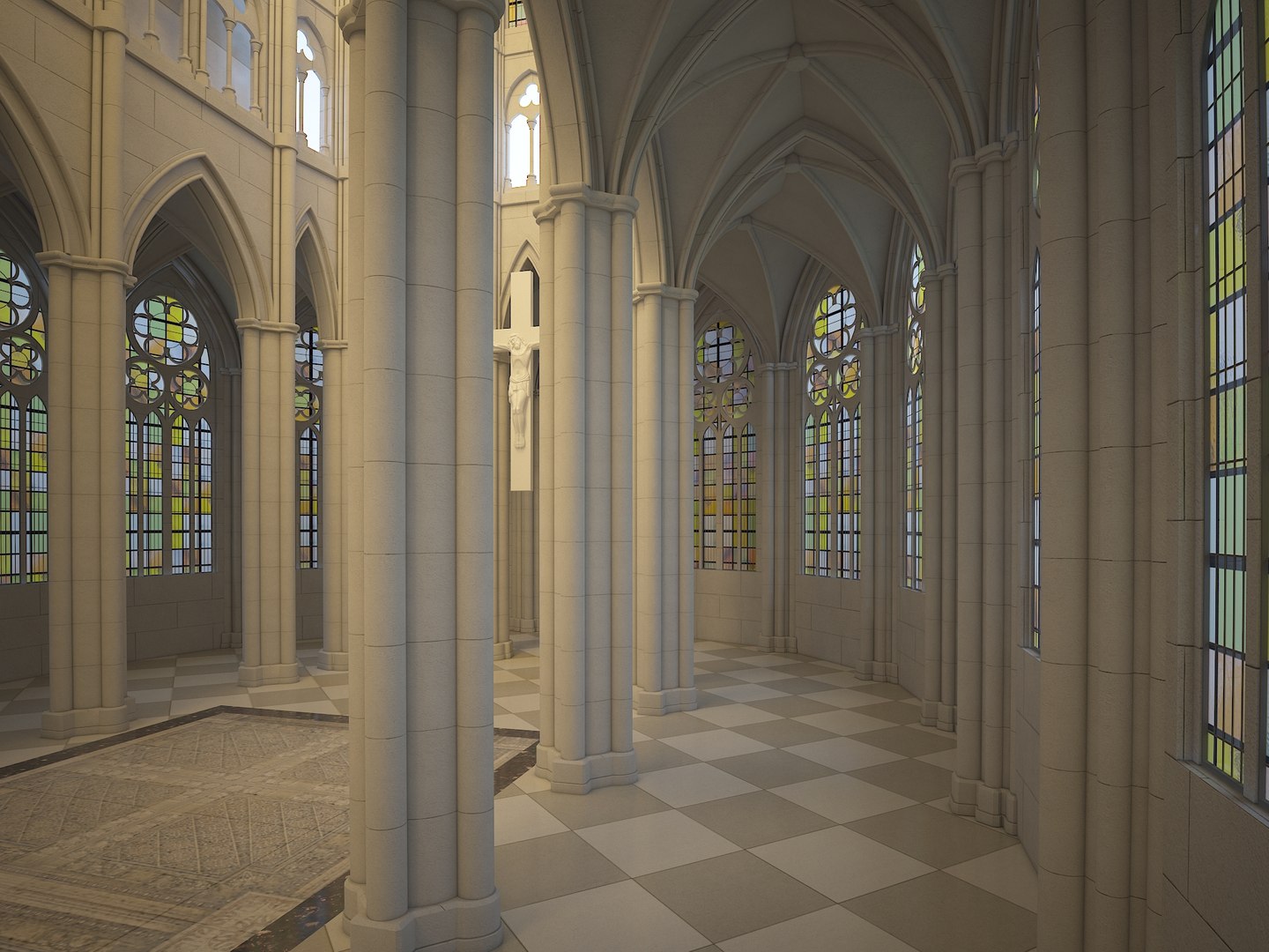 Church Interior 03 3D Model - TurboSquid 1953854