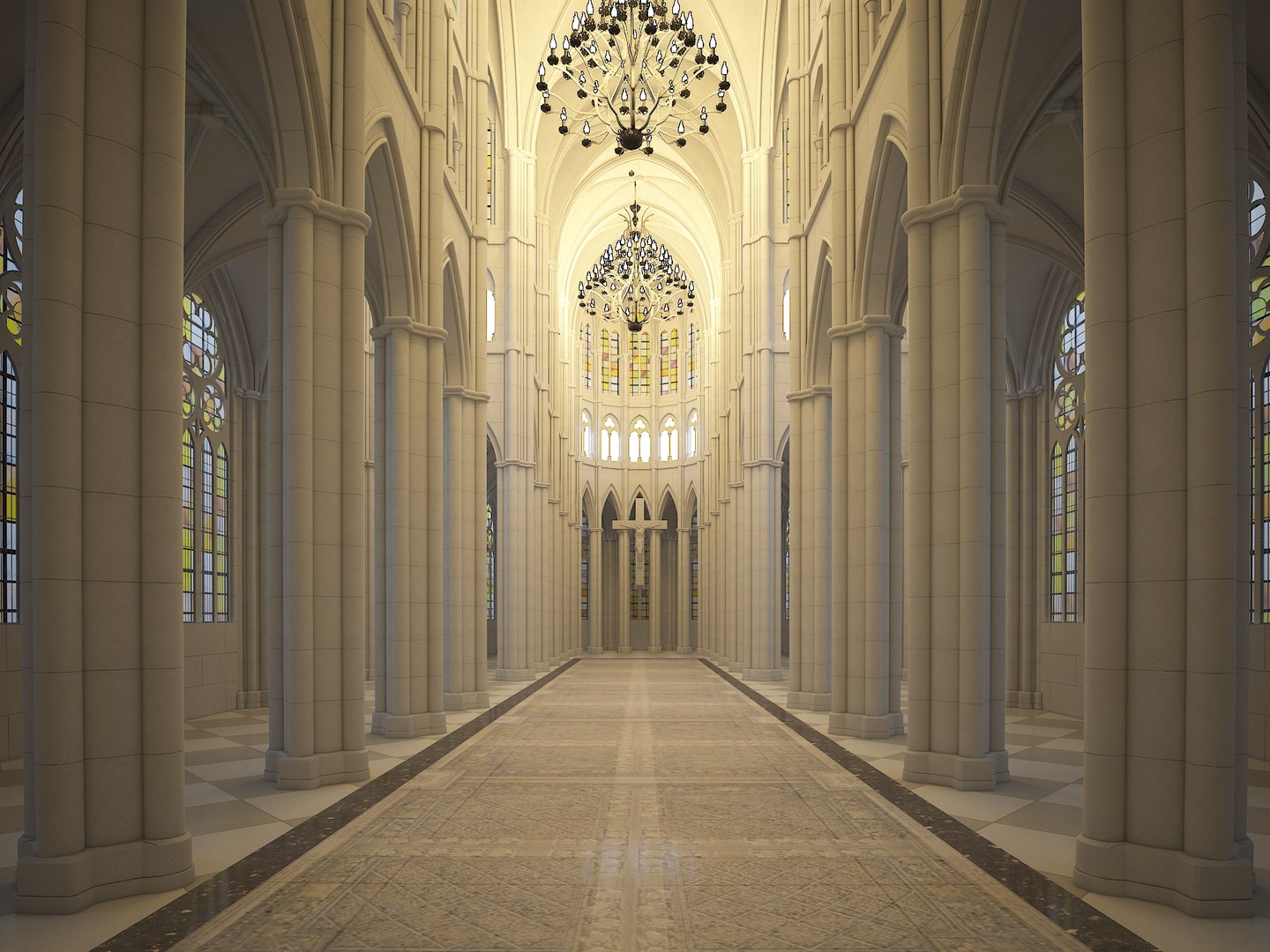 Church Interior 03 3D Model - TurboSquid 1953854