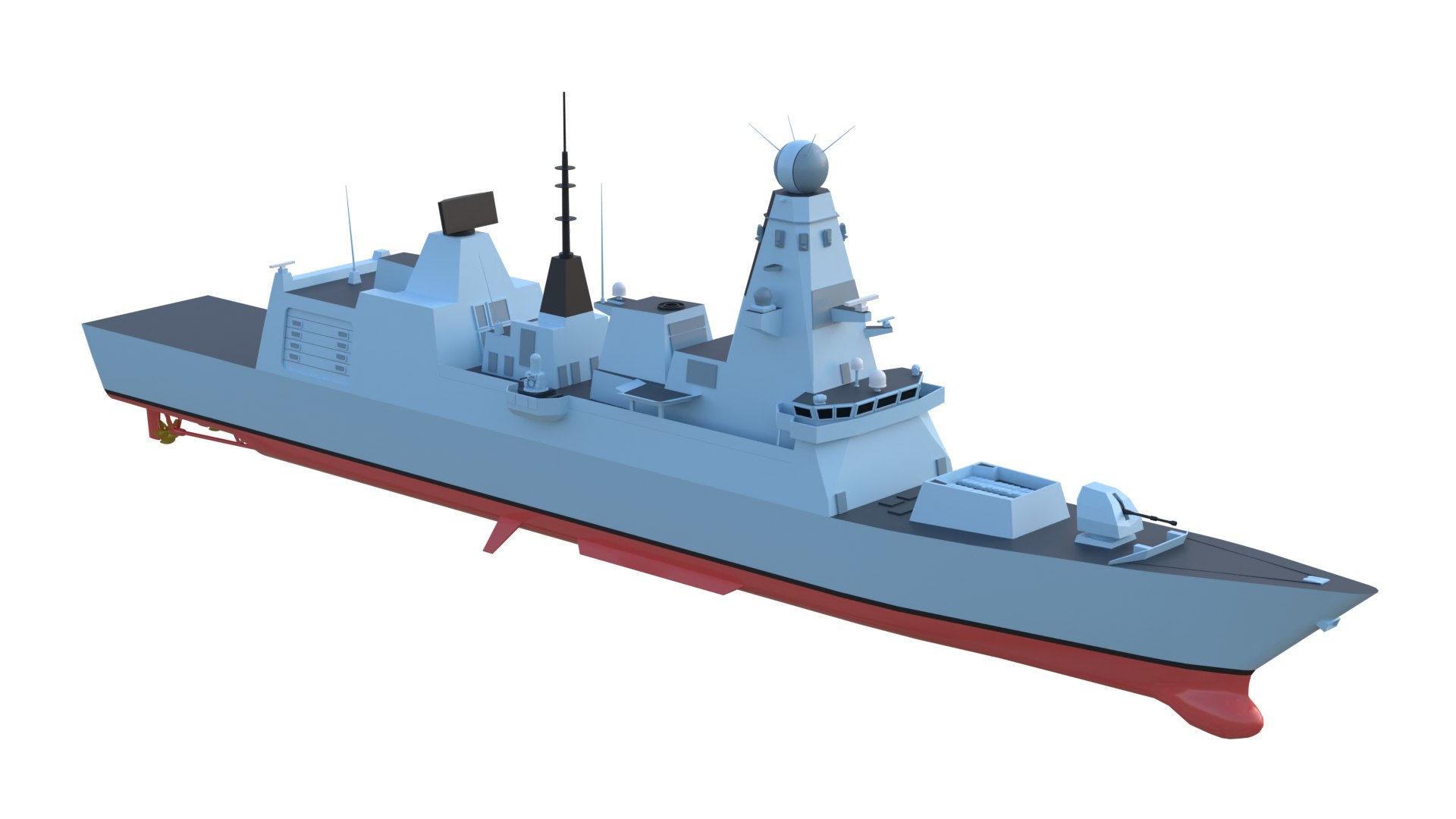 3D TYPE 45 Destroyer Low-Poly 3D Model 3D Model Model - TurboSquid 1990252