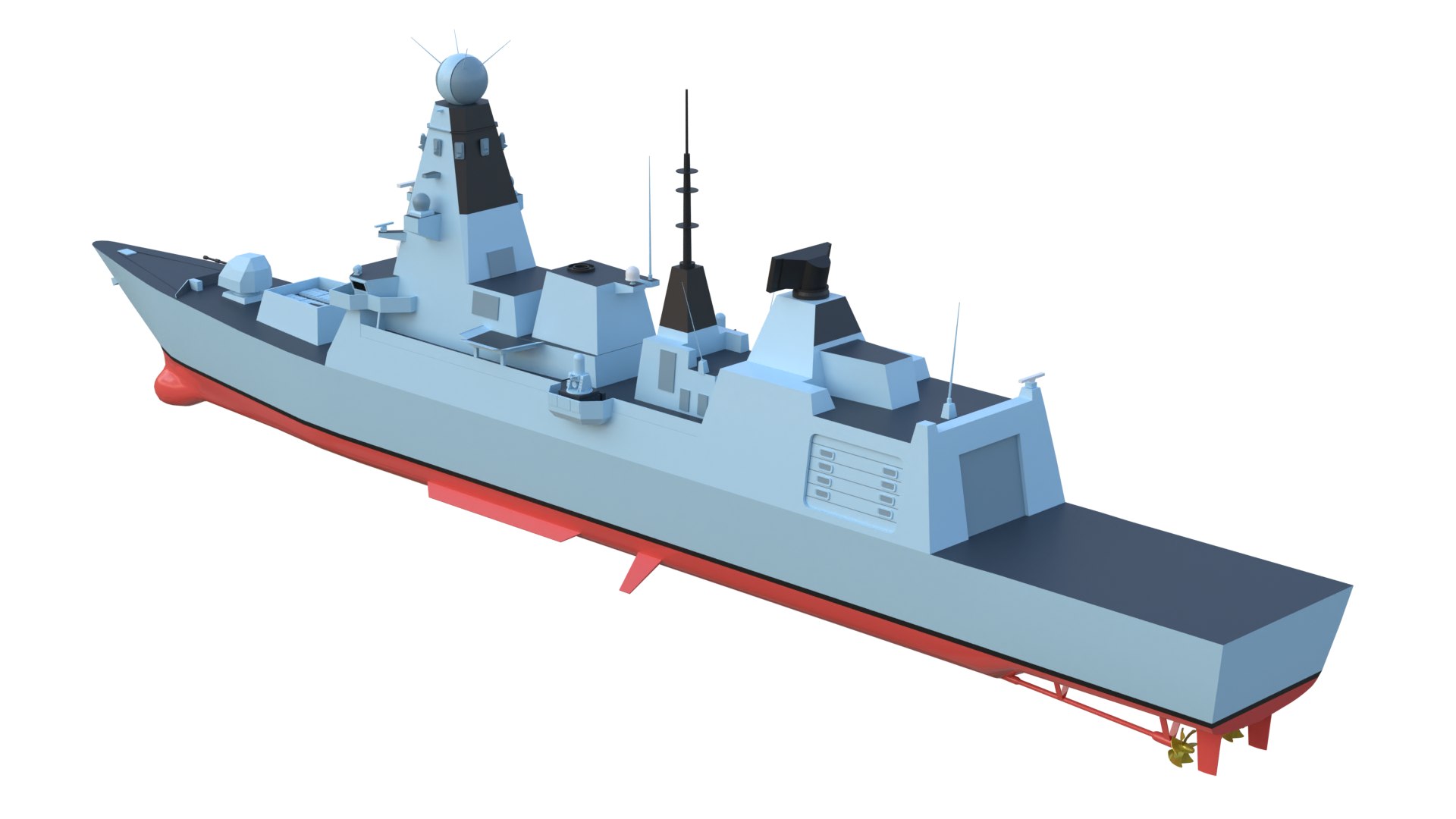 3D TYPE 45 Destroyer Low-Poly 3D Model 3D Model Model - TurboSquid 1990252