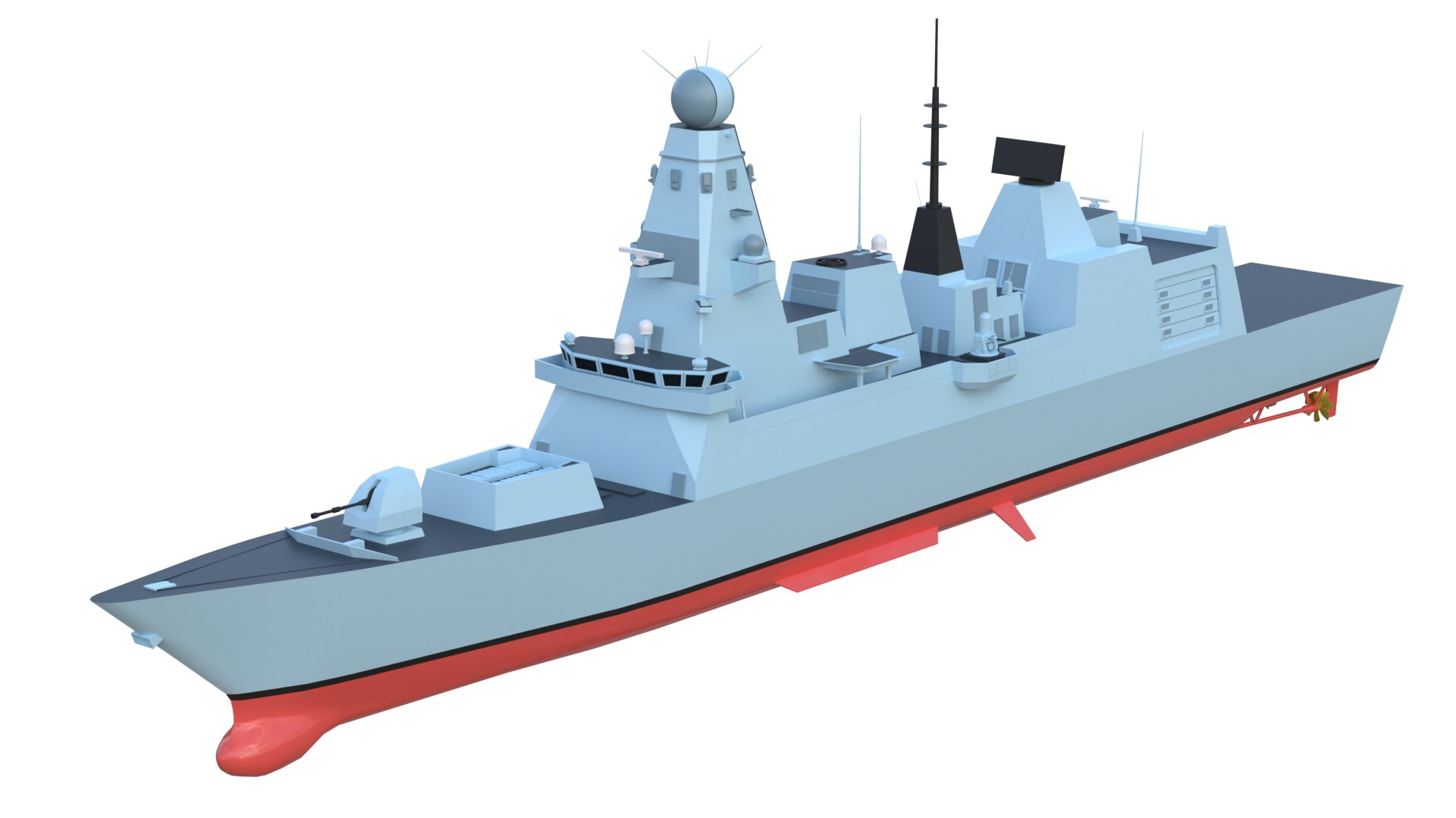 3D TYPE 45 Destroyer Low-Poly 3D Model 3D Model Model - TurboSquid 1990252