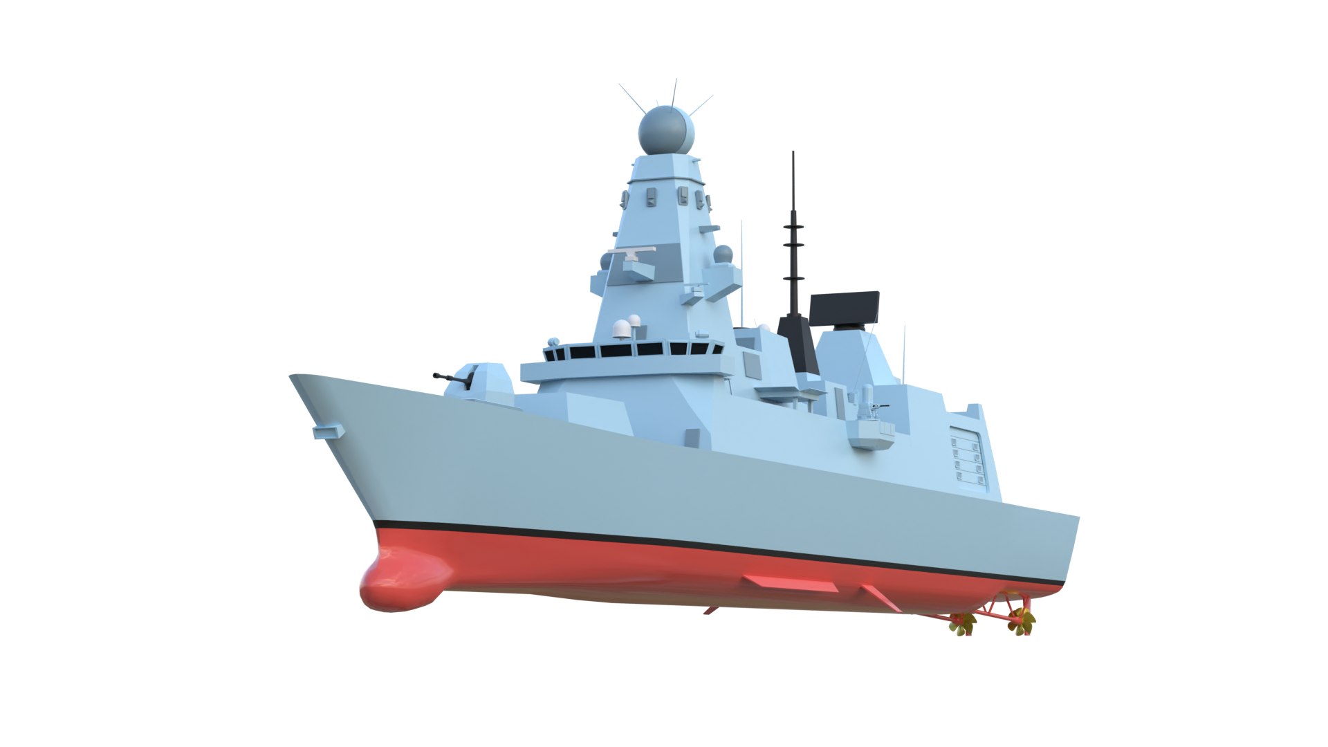 3D TYPE 45 Destroyer Low-Poly 3D Model 3D Model Model - TurboSquid 1990252
