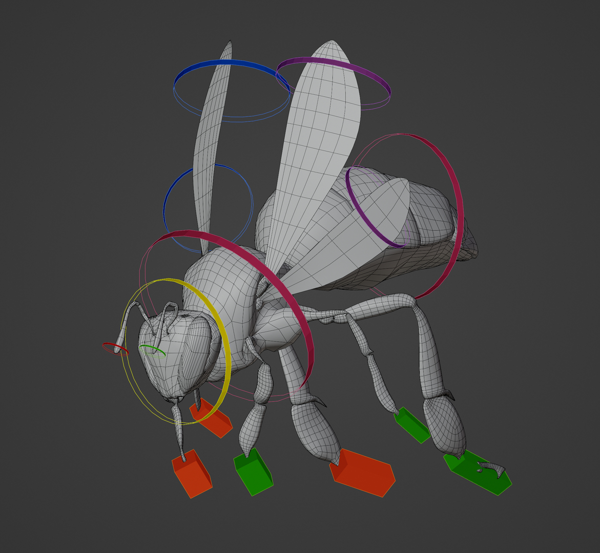 3D Bee - Rigged Animated Model - TurboSquid 2126981