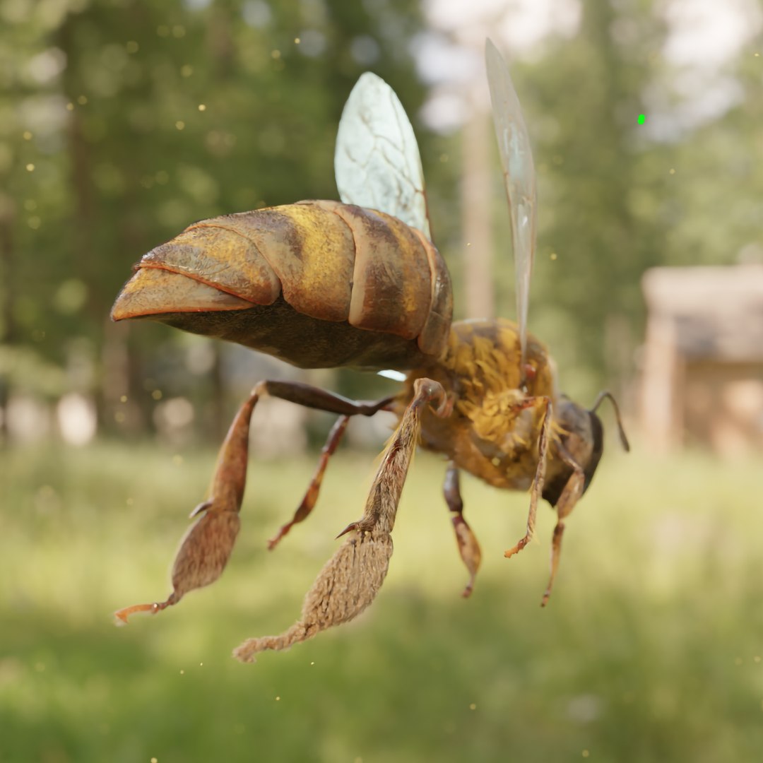 3D Bee - Rigged Animated Model - TurboSquid 2126981