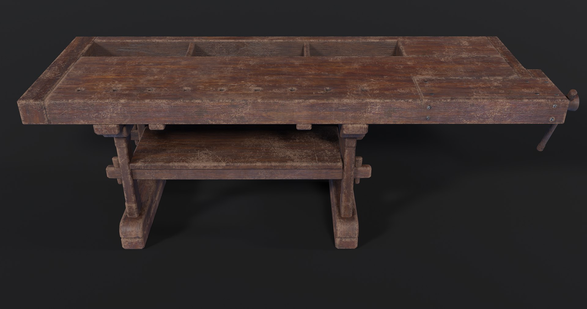 Old Workbench Model - TurboSquid 2027990