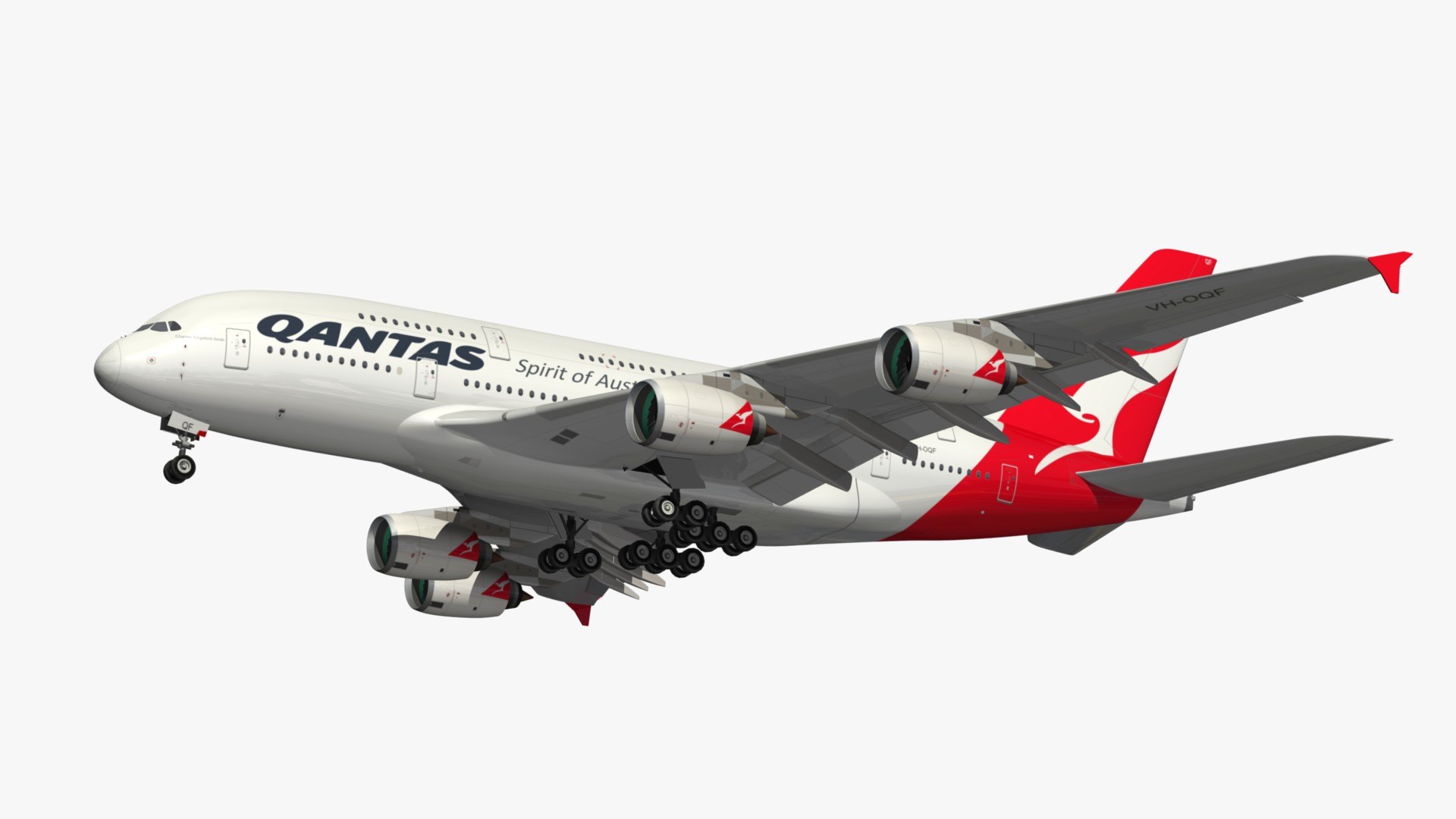 3D Airbus Qantas Airlines Model | 1144819 | TurboSquid