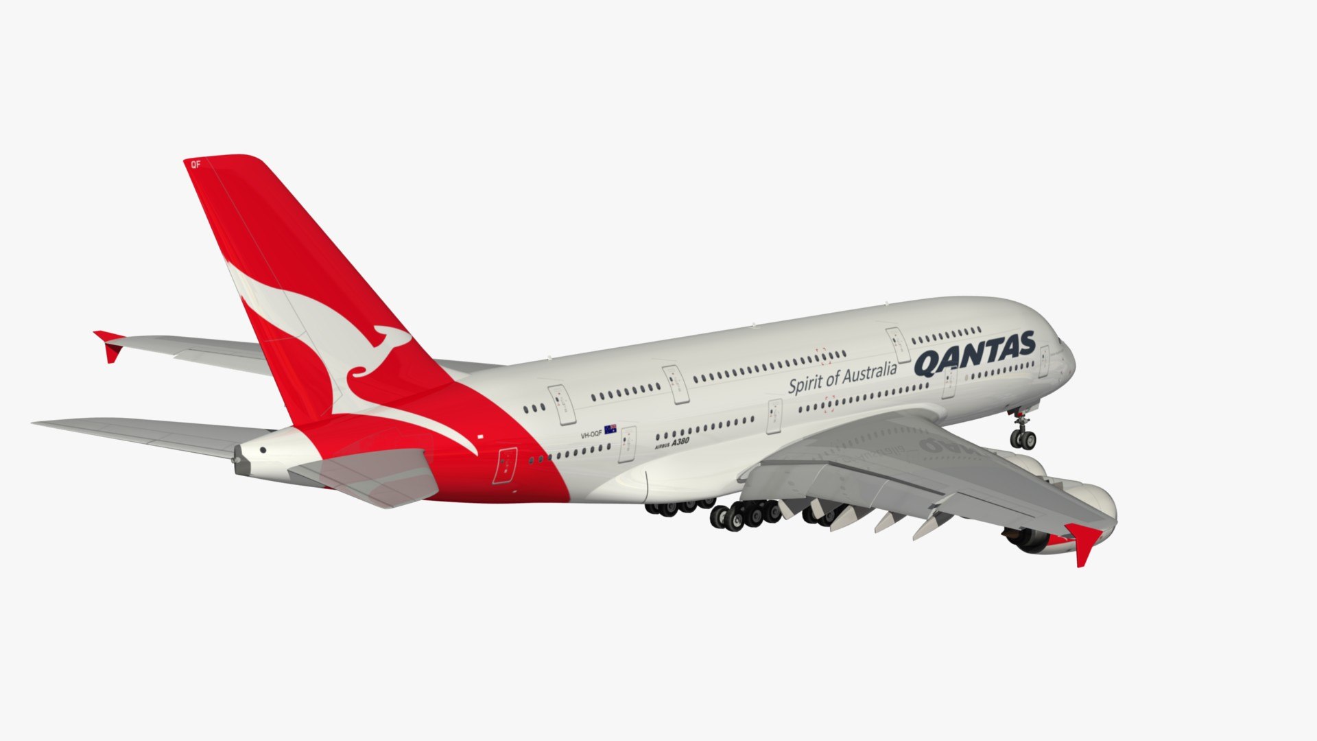 3D Airbus Qantas Airlines Model | 1144819 | TurboSquid