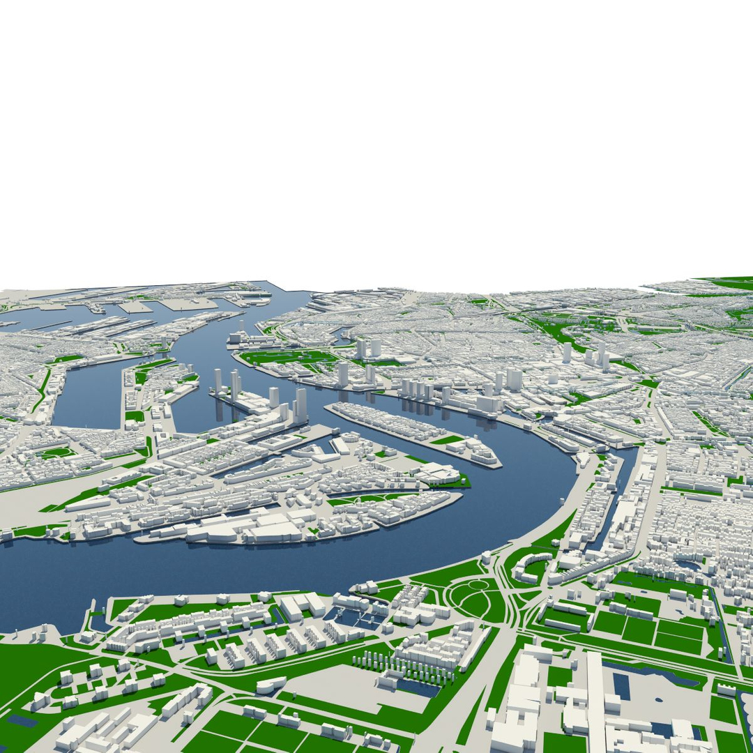 3dsmax Rotterdam Cityscape
