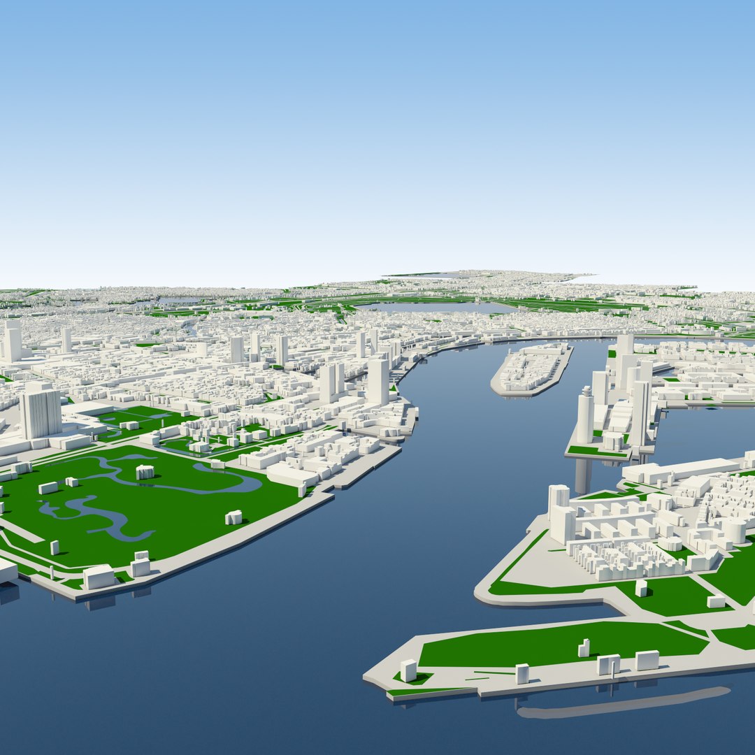 3dsmax Rotterdam Cityscape