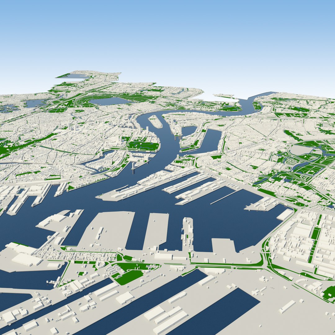 3dsmax Rotterdam Cityscape