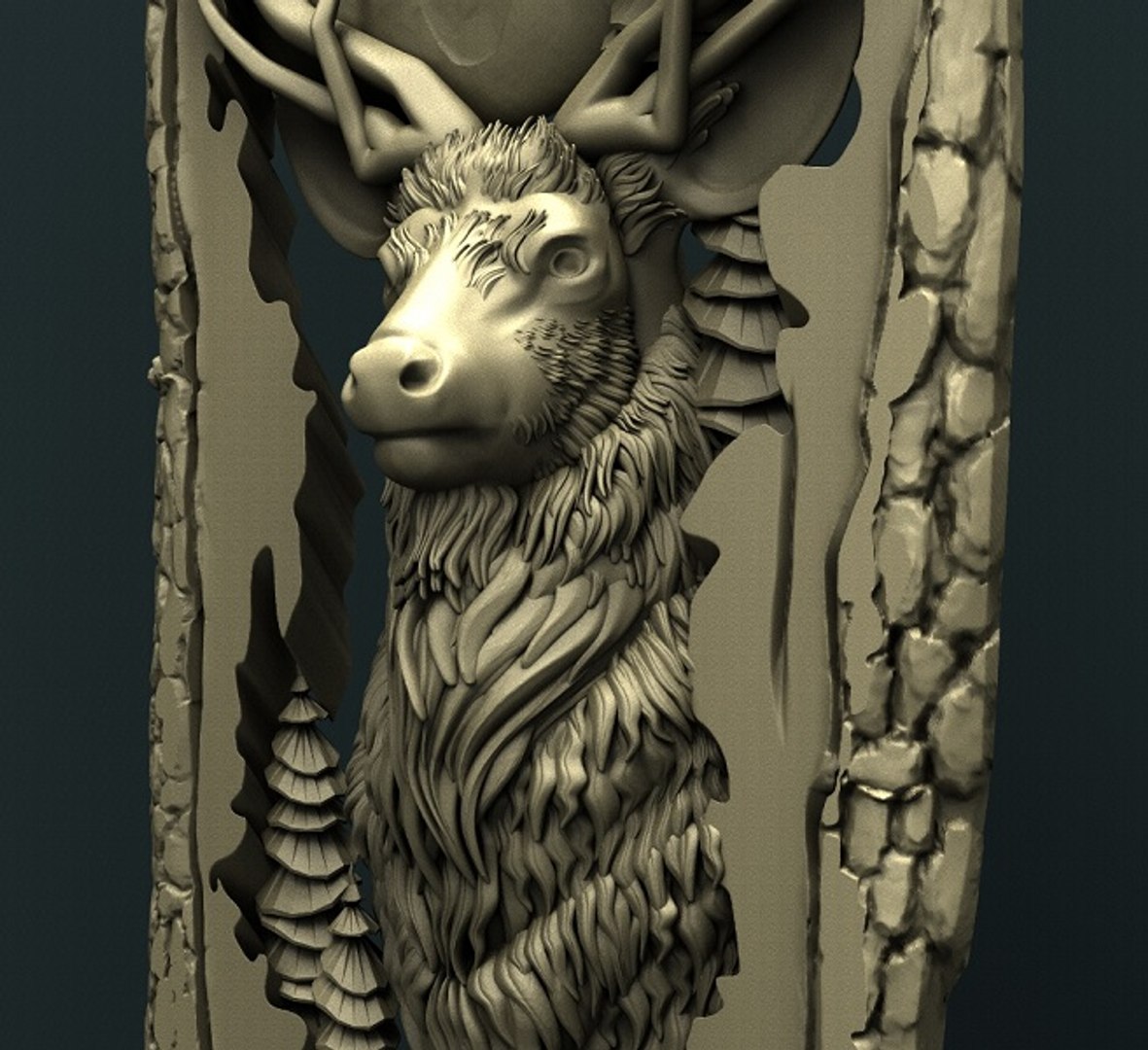 3D deer cnc model - TurboSquid 1320479