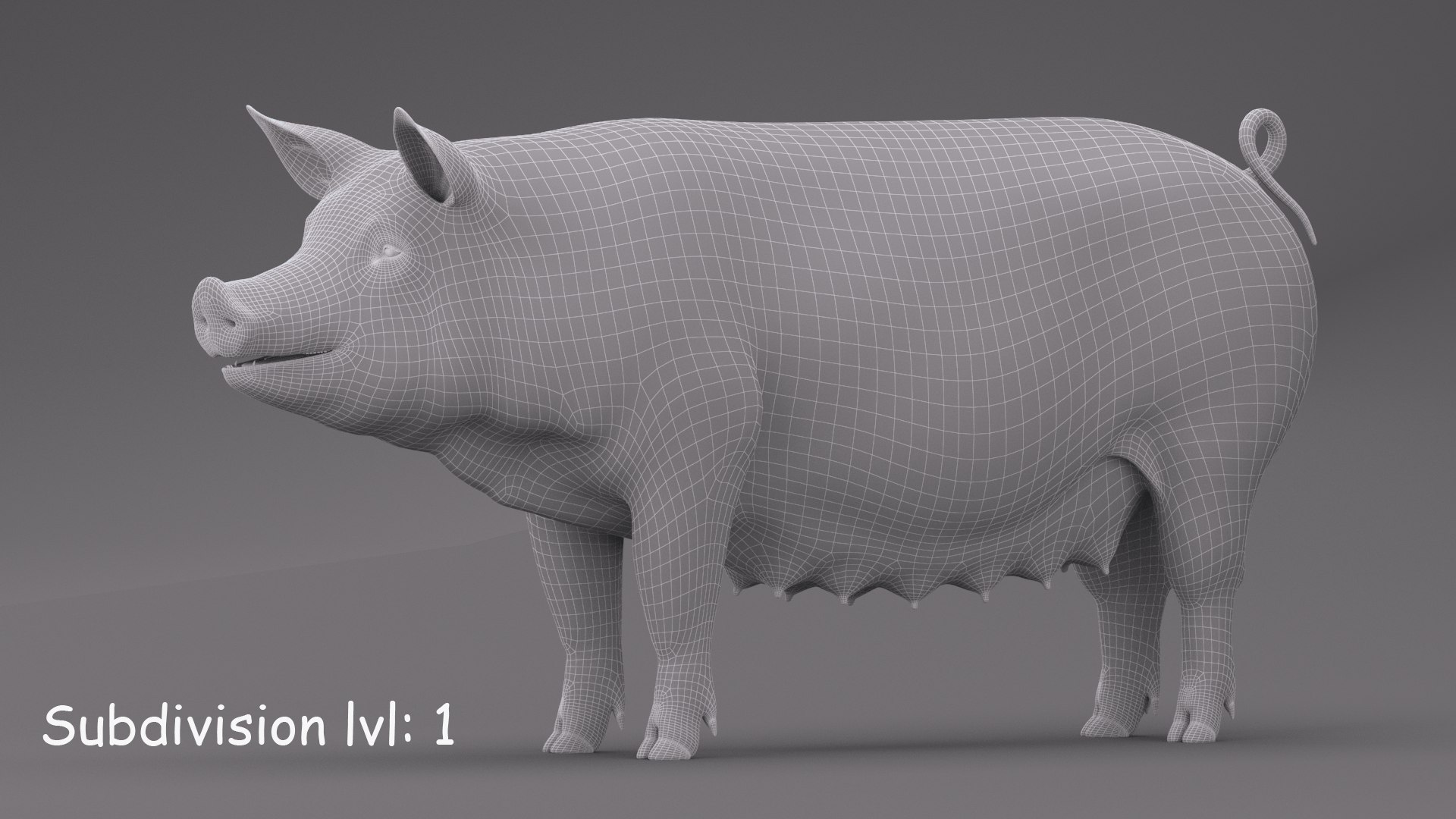 Pig ANIMATED 3D model - TurboSquid 1850875