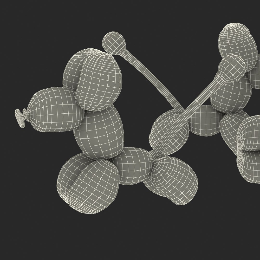 3d c4d balloon poodles set
