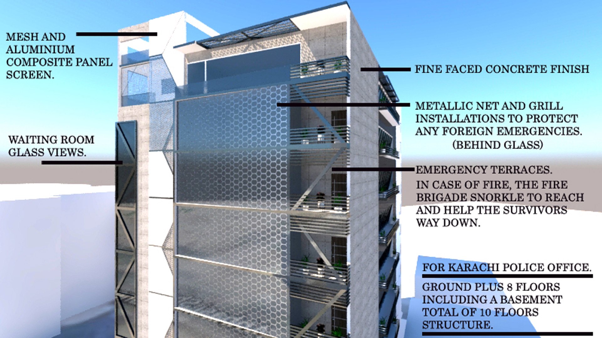 Multi Story Building 3D Model - TurboSquid 2153625