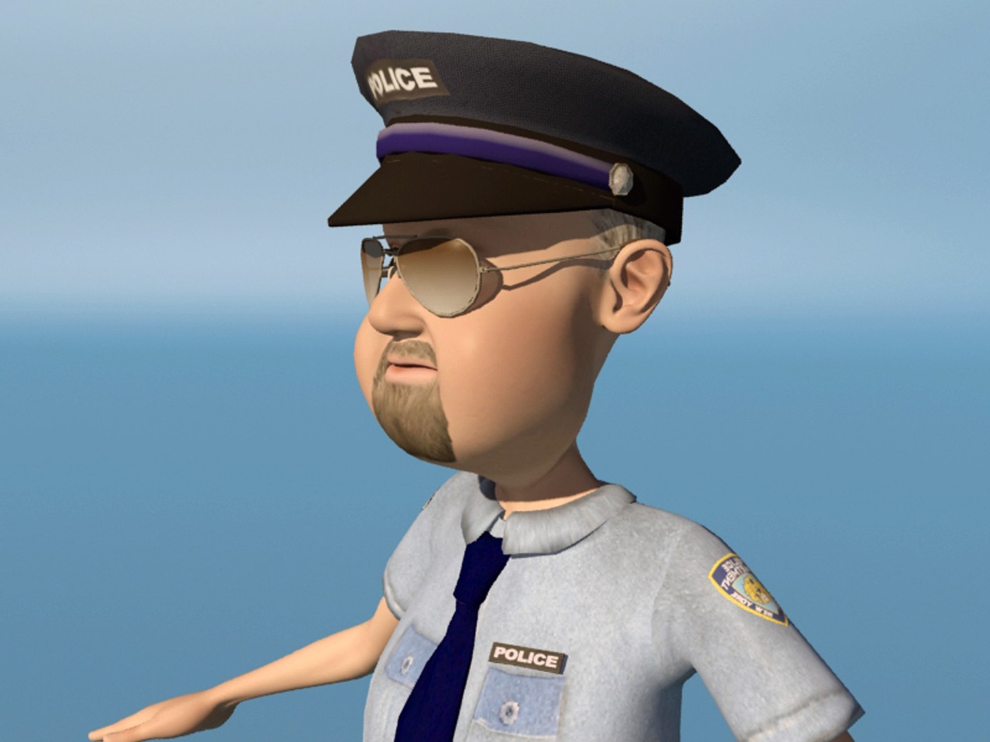 3d Toon Policeman Character