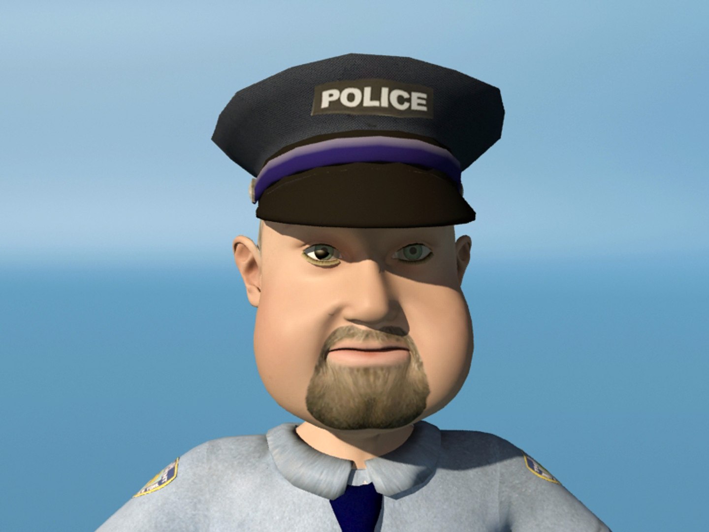 3d Toon Policeman Character