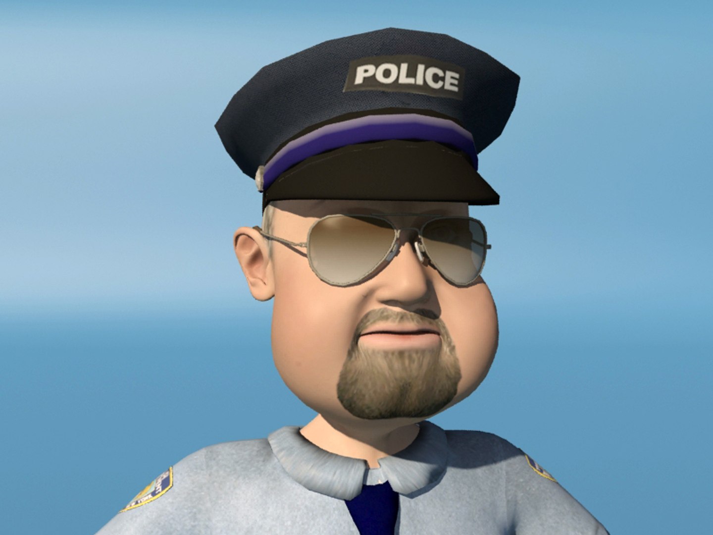 3d Toon Policeman Character