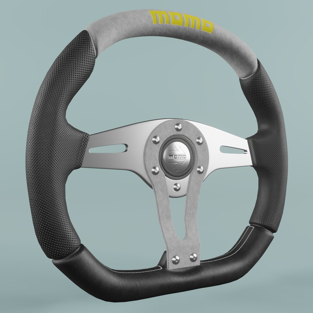 3D MOMO Steering Wheel TREK Silver Model - TurboSquid 1778543