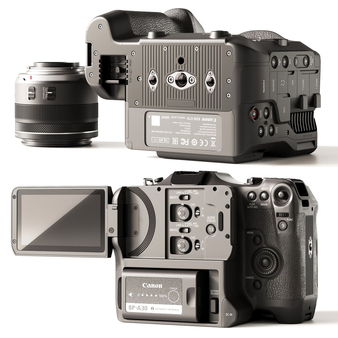 Canon EOS C70 3D Model - TurboSquid 2002008
