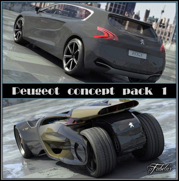 3d model 2 peugeot concept cars